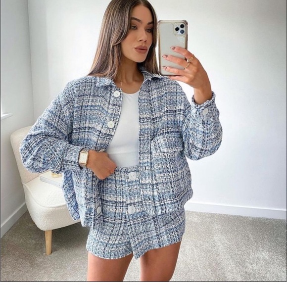 Zara | Tops | Zara Tweed Jacket Skort Set | Poshmark
